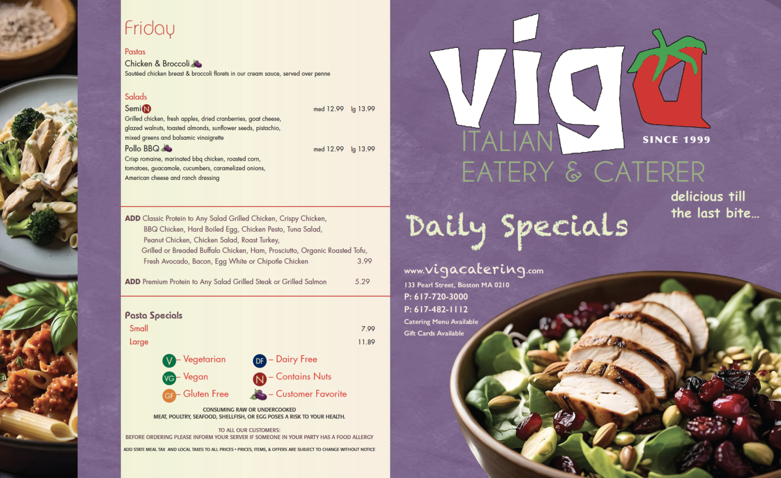 Viga Catering | Italian Eatery, Takeout & Catering Services in Boston, MA